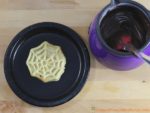 Chocolate Dipped Spider Web Waffles | Inspiration Laboratories